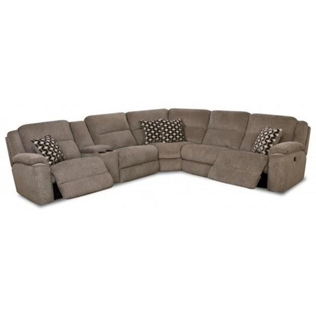 Reclining sectional with chaise and cup holders store